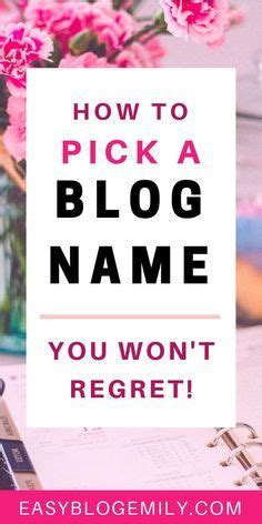 How To Choose The Perfect Blog Name