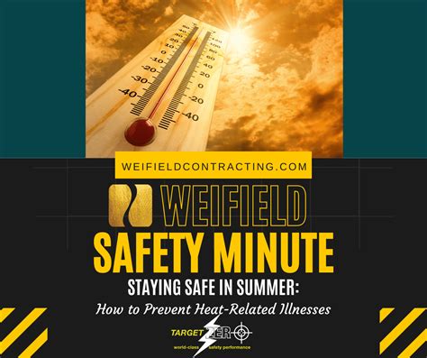WEIFIELD SAFETY MINUTE STAYING SAFE IN SUMMER HOW TO PREVENT HEAT