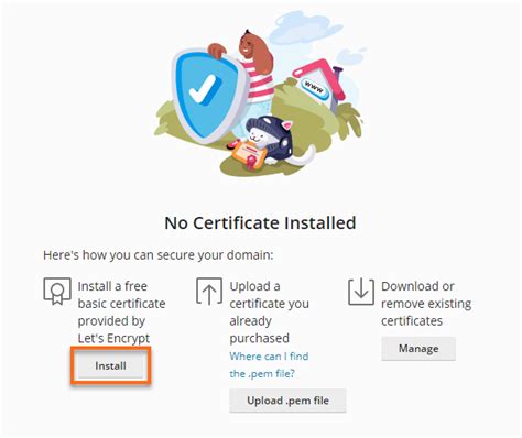 how can i install an ssl certificate plesk hostgator support