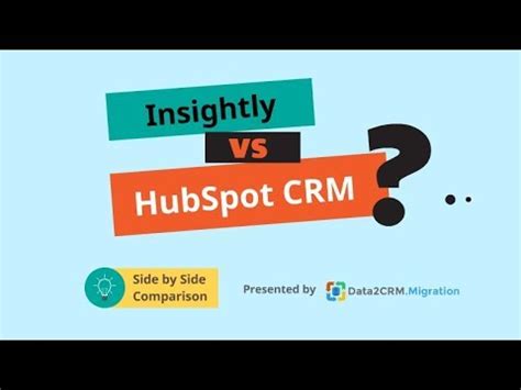 Insightly VS HubSpot CRM Comparison 2018 YouTube