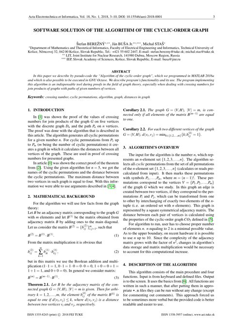 pdf software solution of the algorithm of the cyclic order graph