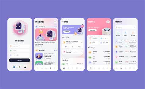 E Robo Wallet Crypto IOS UI Kit Figma Mobile Template UI4Free