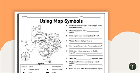 MAP SKILLS Compass Map Symbols And Legends Activities Made