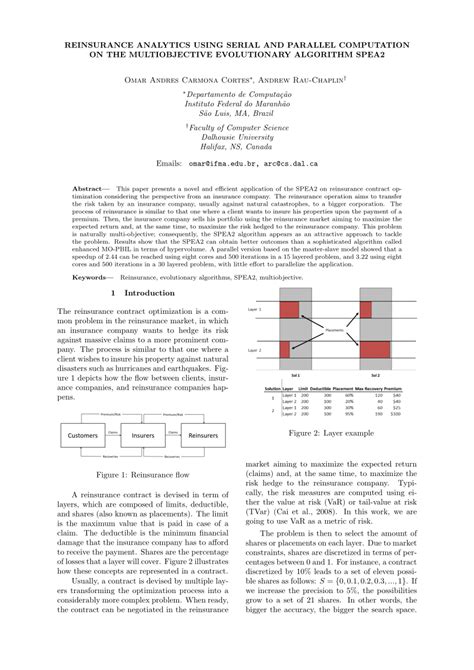 pdf reinsurance analytics using serial and parallel computation on the multiobjective