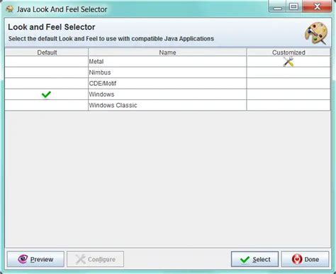 Java Look And Feel Selector