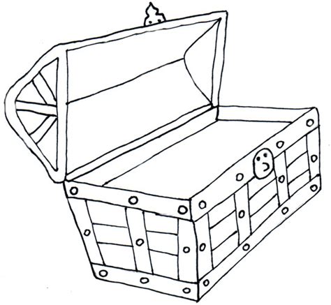 Easy Open Treasure Chest Drawing Clip Art Library
