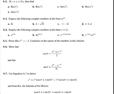 solved a 2 if z x 2iy then find a re z b re z c
