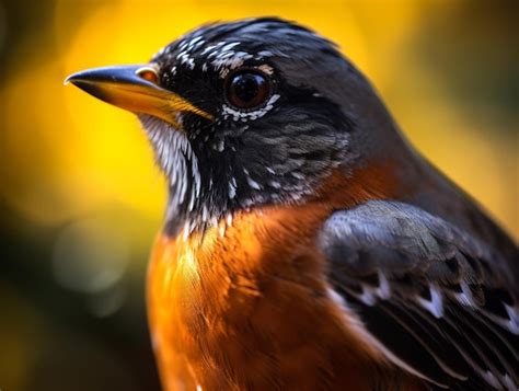 Premium Ai Image American Robin In Nature Turdus Migratorius