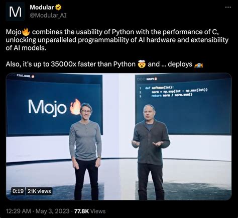 编译器大佬chris lattner全新编程语言mojo：兼容python核心功能 澎湃号·湃客 澎湃新闻 the paper