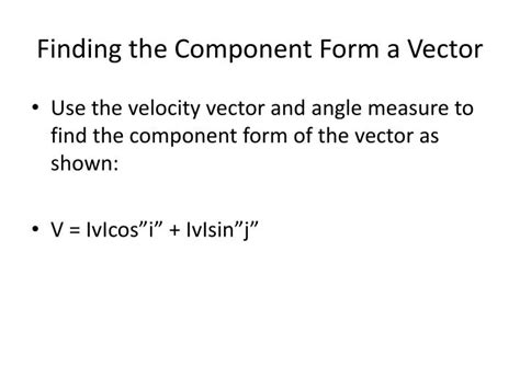 ppt finding the component form a vector powerpoint presentation free download id 2562613