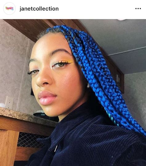 Royal Blue Braids Beauty Hair Color Blue Box Braids Blue Hair