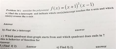 solved consider the polynomial f x x 1 2 x 1 find