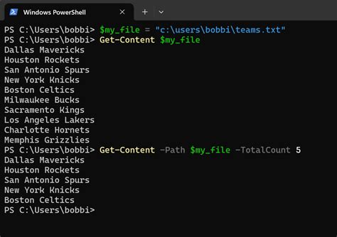 powershell how to get first line of file collecting wisdom