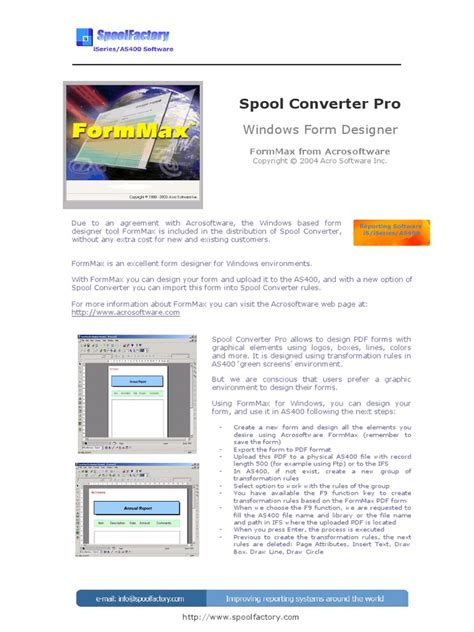 spool converter pro windows form designer pdf portable document format computing