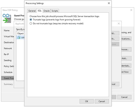 Microsoft SQL Server Transaction Log Settings User Guide For VMware