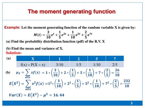SOLUTION NU Math 206 Lecture Moment Generating Function Bernoulli