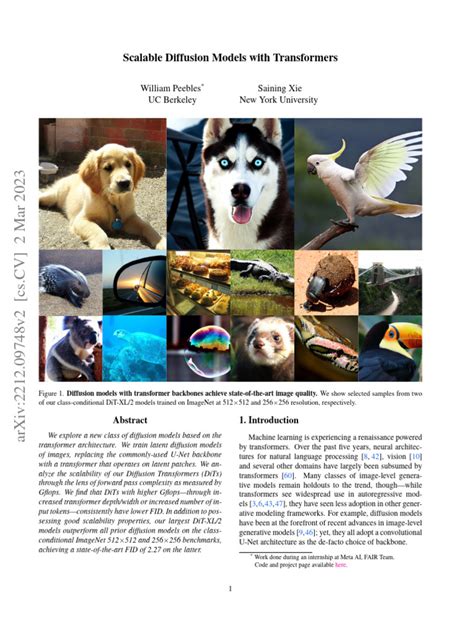 scalable diffusion models with transformers pdf learning cognitive science
