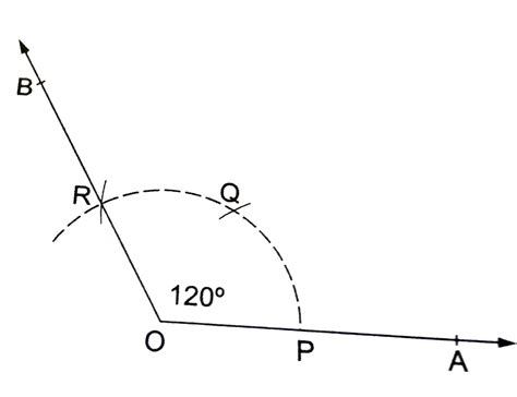 construct an angle of 120 using ruler and compasses only