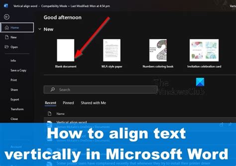 How To Align Text Vertically In Microsoft Word