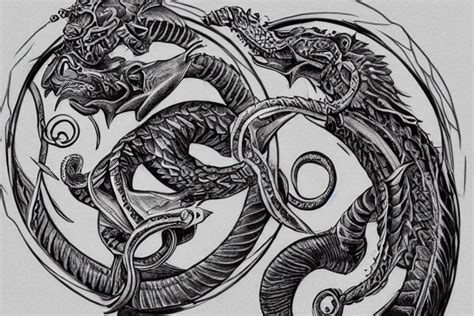 Tattoo Of An Ouroboros Digital Art K Uhd Stable Diffusion