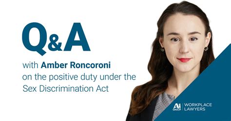 Qanda On The Positive Duty Under The Sex Discrimination Act 1984 Cth With Ai Group Workplace