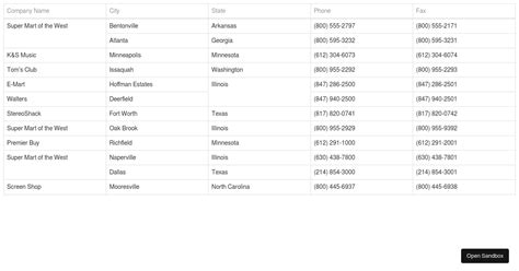 simple array devextreme data grid codesandbox