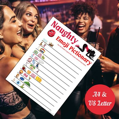 Naughty Emoji Pictionary Adult Game Naughty Party Game Etsy