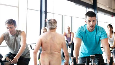 Man At Gym Apparently Comfortable Standing Naked Right In Middle Of