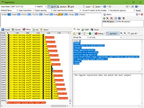 benchmarking regular expressions