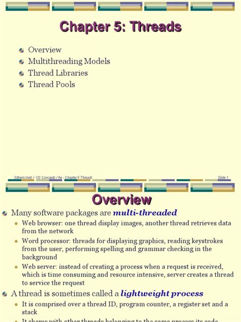 chapter 5 threads multithreading models thread libraries thread pools pdf thread