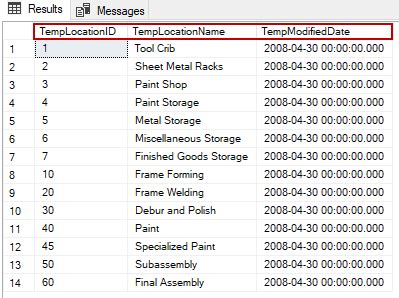 How To Get Temp Table Column Name In Sql Server Management Studio