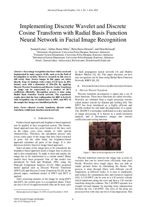 pdf implementing discrete wavelet and discrete cosine transform with radial basis function