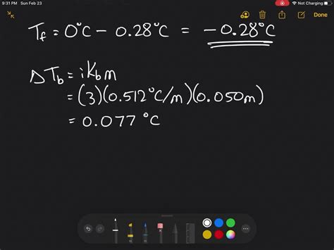 calculate the freezing point and the boiling point of… solvedlib