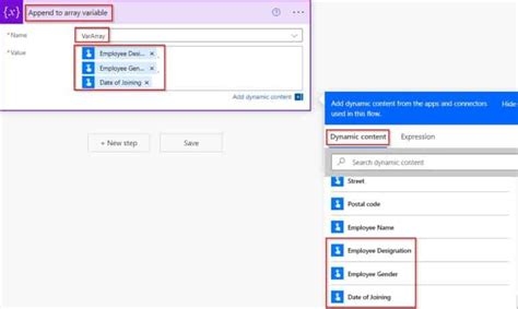 how to append multiple values to an array in power automate sharepoint and microsoft power