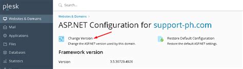 Cara Mengubah Versi ASP NET Di Control Panel Plesk Hosting