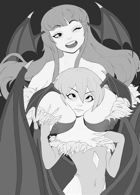 Rule 34 2demons 2girls Between Breasts Breast Size Difference Breasts Bubu Beep Cleavage