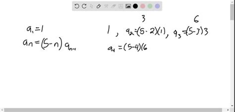 solved a sequence of terms is defined by a1 1 an 5 n an 1 calculate ∑n 1 ∞ an