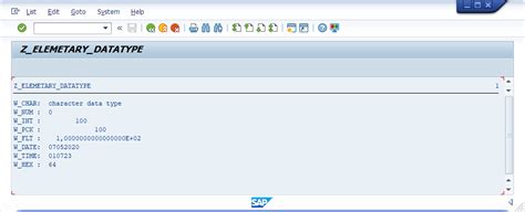 SAP ABAP Elementary Types TutorialsCampus