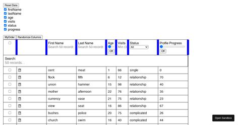 React Table Combined Features Forked Codesandbox