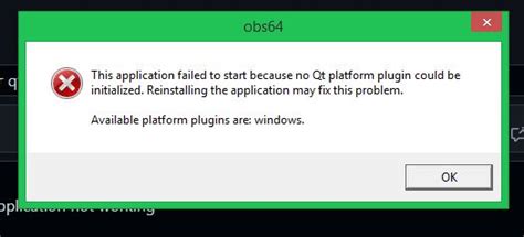 Please Obs Error Qt Platfrom Plugin How Solve Obsproject Obs Studio