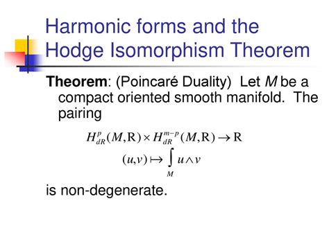 the hodge theory of a smooth oriented compact riemannian manifold ppt download