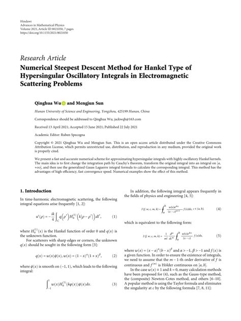 pdf numerical steepest descent method for hankel type of hypersingular oscillatory integrals