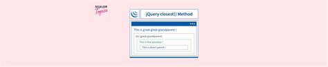 jquery closest method scaler topics