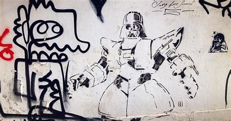 darth the transformer meets his picasso dinosaur mistress in an alley hollywood road hong kong