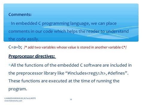 embedded c program and programming structure for beginners