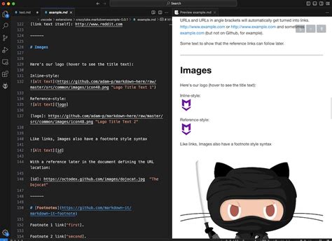 github crazy luke markdownexample vscode extention markdown example