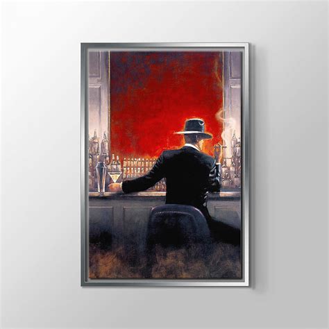 Brent Lynch Cigar Bar Abend Lounge Berühmte Gemälde Wand Kunst Leinwand Druck Cafe Wohnzimmer