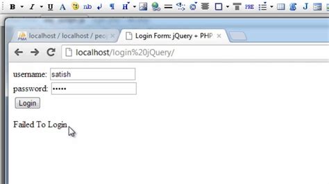 Login Form Jquery Php Ajax Youtube