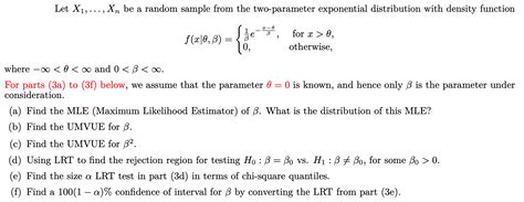 solved let x₁ xn be a random sample from the