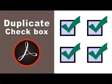 How To Duplicate Checkboxes In A Fillable Pdf Form Using Adobe Acrobat